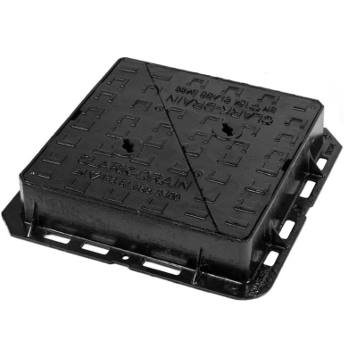 Double Triangle Ductile Iron Manhole Cover 450 x 450 x 100mm – Build4less