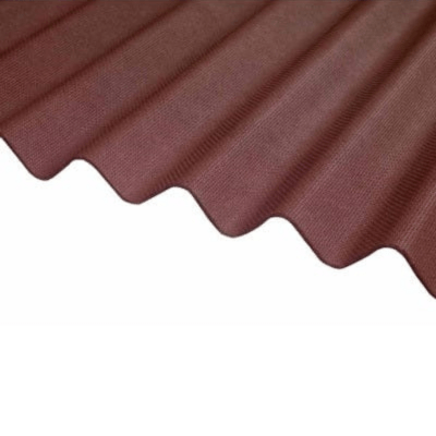Corrugated Bitumen Roof Sheet Red 1m x 837mm x 2.2mm – Build4less