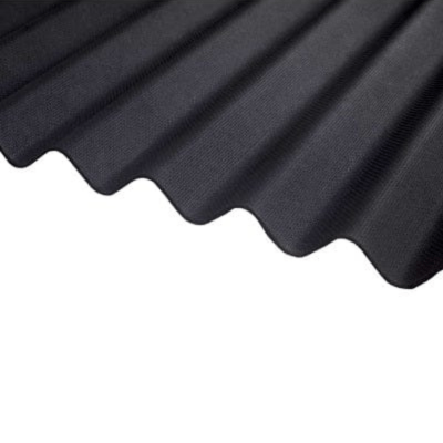 Corrugated Bitumen Roof Sheet Black 2m x 930mm x 2.2mm – Build4less