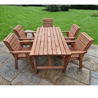 Churnet Valley 5 Seat Table Set 5 Chairs 179.5cm Table – Build4less