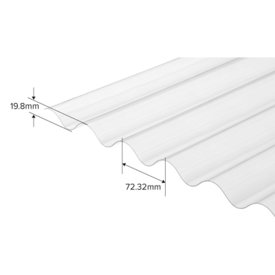 3" PVC Corrugated Heavy Duty Sheeting 3.050m x 762mm x 1.3mm – Build4less