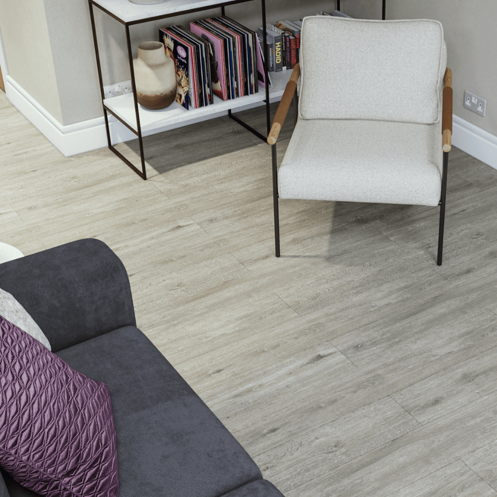 SPC Easy Click Flooring with Built-in Underlay - Latte Oak (Pack of 10 ...