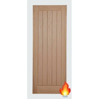 Cottage Oak Unfinished Internal Fire Door FD30 - All Sizes – Build4less