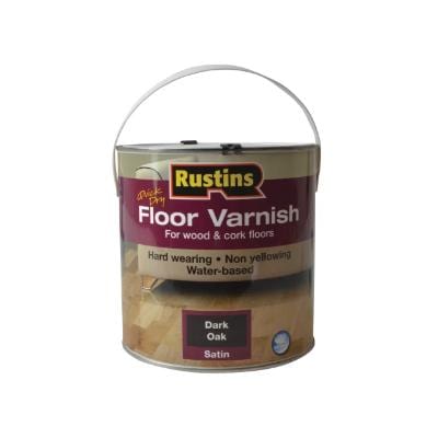 Rustins Quick Dry Coloured Floor Varnish - Dark Oak x 2.5 Litre - Buy ...