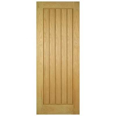 Oak Mexicano Vertical Panel Flush Pre-Finished Internal Door - 2040mm ...