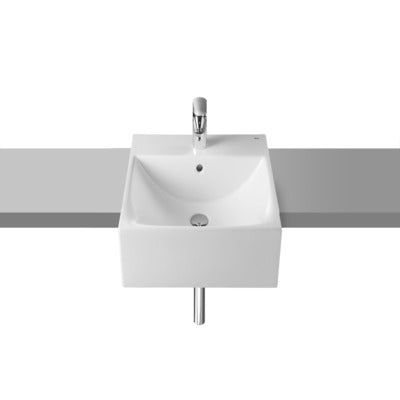 Roca Diverta Ceramic Semi Recessed 500mm Countertop Basin - 1 Tap Hole ...