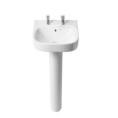 Roca Debba 550mm Basin- 2 Tap Holes - Shop Online Now!!
