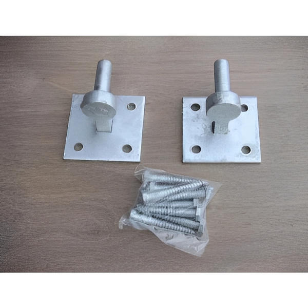 Jacksons Galvanised Pair of Hooks on 100mm Plate - 19mm Pin incl Coach ...