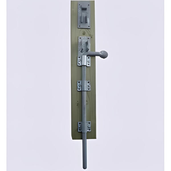 Jacksons Galvanised Heavy Lockable Drop Bolt with Staple Brackets and ...