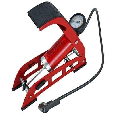 Faithfull Foot Pump Single Cylinder with Gauge - Buy Now – Build4less