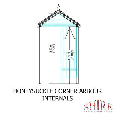 Shire Honeysuckle Corner Arbour - 4ft x 4ft (Pressure Treated) - Shop ...