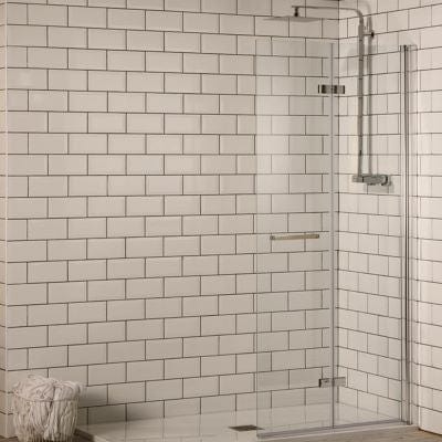 Aquaglass Hinged 2 Fold Walk-In Shower Panel - Buy Online Now ...