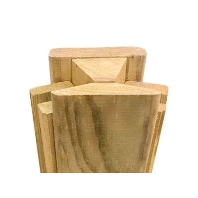 Jacksons Slotted Corner Post (Angled for 30/45 Degrees) for 2.1m Fence ...