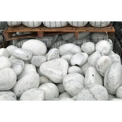 250mm - White Boulders (850kg Bag) - Buy Online – Build4less