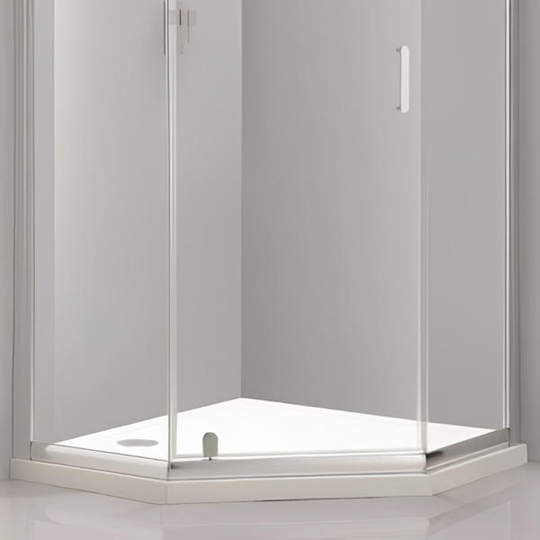 Aquaglass Purity Dedicated Pentagonal Shower Tray - Buy Online Now ...